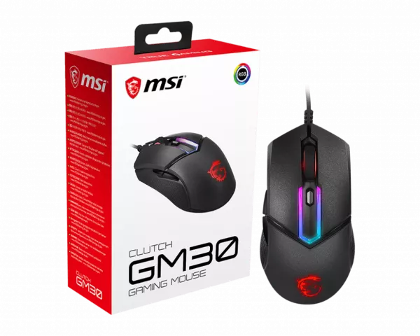 MSI | MSI CLUTCH GM30 RGB Optical Gaming Mouse '6200 DPI Optical Sensor,...